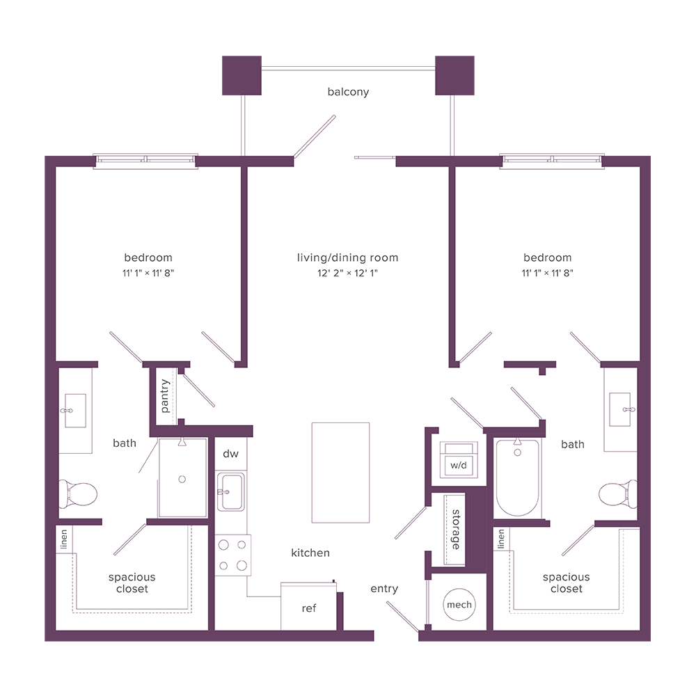 One, Two & Three-Bedroom Floor Plans | RENDER Stockbridge